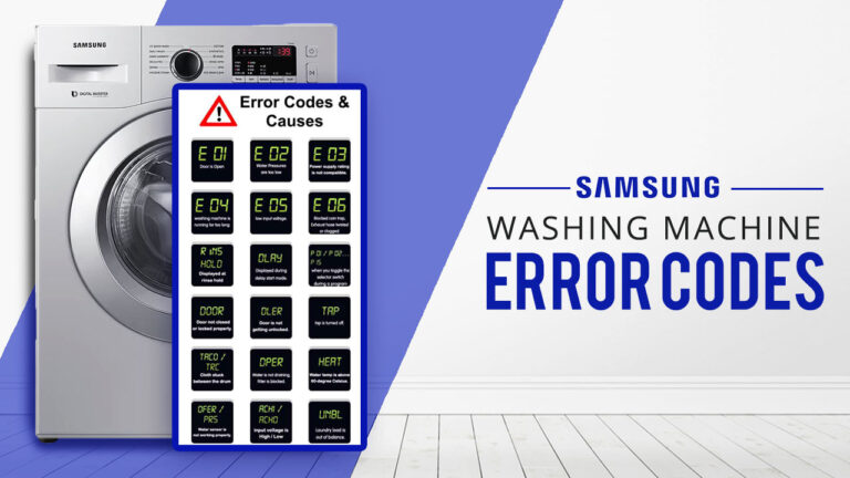 Samsung Washing Machine Error Codes - Listed 2025